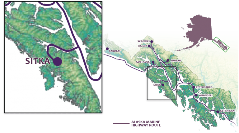 sitka-map - Alaska's Inside Passage